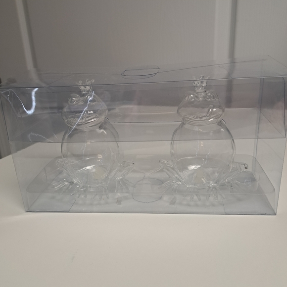 Kitchen | Clear Glass Frog Prince Salt And Pepper Shaker Figurines ...
